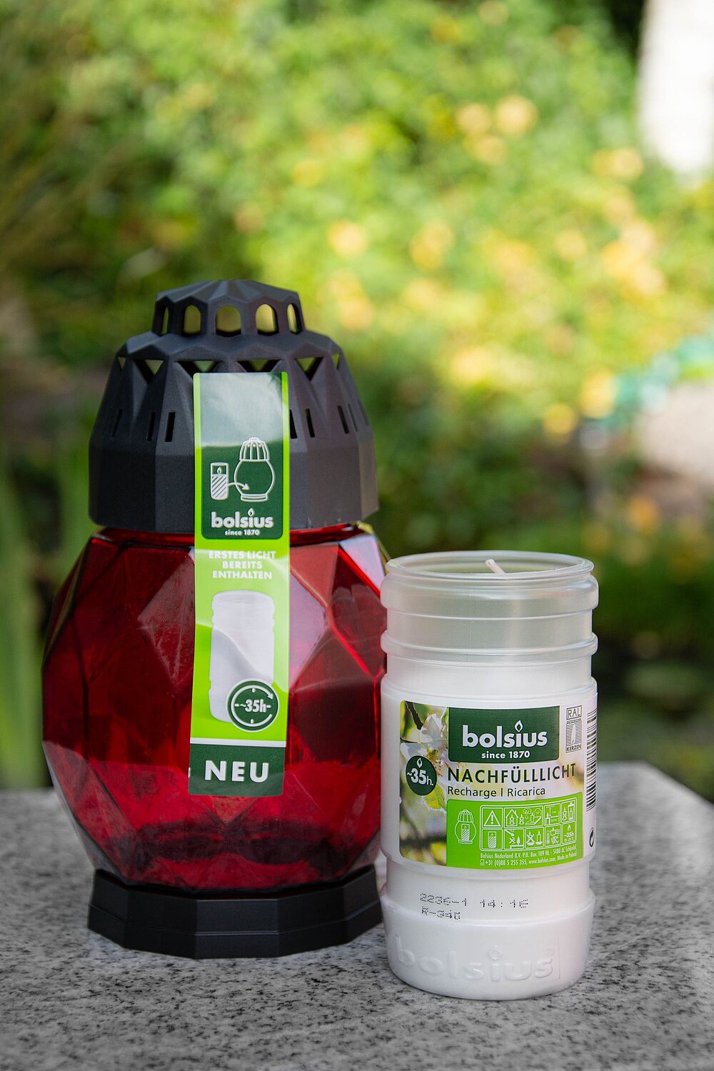 1x Bolsius Grablaterne Diamond - 178/108 - Weiß | Bolsius-Shop.de